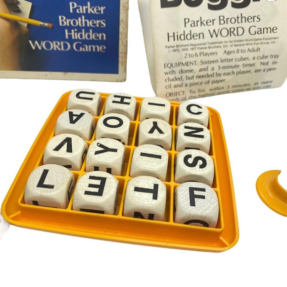 Parker Brothers | Games | Vintage 976 Boggle Parker Brothers Hidden Word Game Letter Dice Cube ...